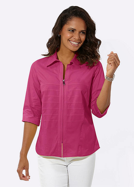 Witt Short Sleeve Zip Top | Kaleidoscope