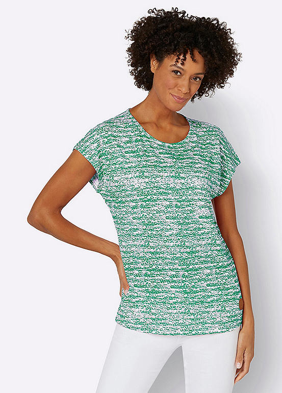 Witt Striped Dropped Shoulder Top | Kaleidoscope