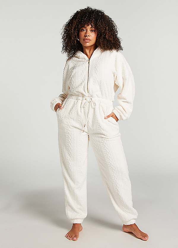 Hunkemoller Jacquard Fleece Onesie with Hood