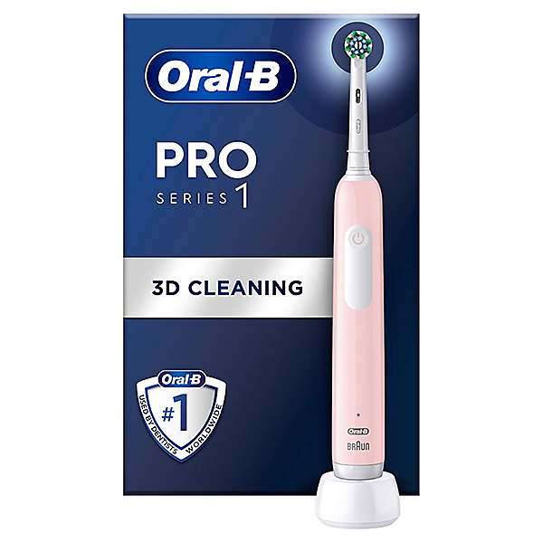 Oral B Pro Series 1 Pink Electric Toothbrush Designed by Braun Kaleidoscope