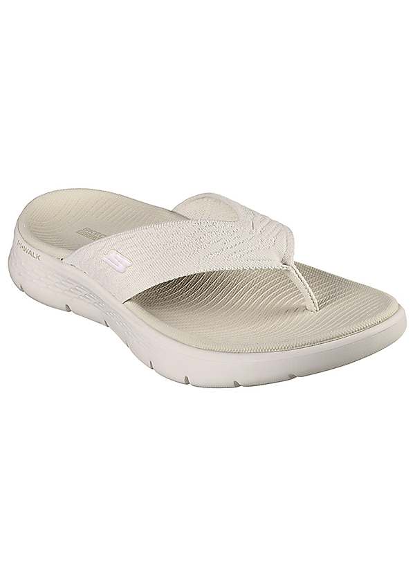 Skechers white flip flops store