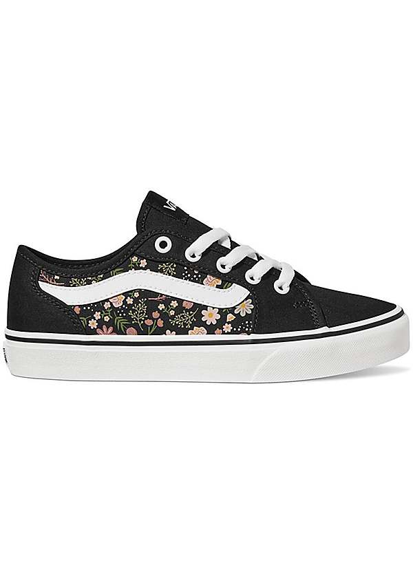 Black floral vans store