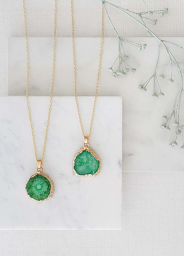 Agate necklace store