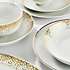 50 Piece Porcelain Dinner Set With Co Ordinating Textile Tableware ...