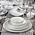 50 Piece Porcelain Dinner Set With Co Ordinating Textile Tableware ...
