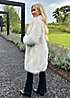 AX Paris Cream Tipped Faux Fur Long Jacket | Kaleidoscope