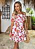AX Paris Multi Floral Print Bardot Frill Hem Mini Dress | Kaleidoscope