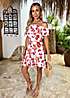 AX Paris Multi Floral Print Bardot Frill Hem Mini Dress | Kaleidoscope