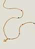 Accessorize 14ct Gold-Plated Stationed Bead Chain | Kaleidoscope