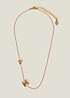 Accessorize Heart Initial Necklace - Gold | Kaleidoscope