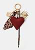 Accessorize Leopard Heart Bag Charm | Kaleidoscope