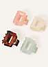 Accessorize Pack of 4 Rectangle Claw Clips | Kaleidoscope