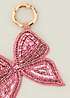 Accessorize Pink Embellished Bow Bag Charm | Kaleidoscope