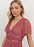 Anaya With Love Faded Rose Ribbon Detail Midi Dress | Kaleidoscope