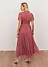 Anaya With Love Faded Rose Ribbon Detail Midi Dress | Kaleidoscope