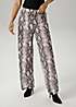 Aniston Snake Print Pull-On Trousers | Kaleidoscope
