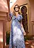 Blue Vanilla V-Neck Flutter Midi Dress | Kaleidoscope