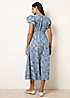 Blue Vanilla V-Neck Flutter Midi Dress | Kaleidoscope