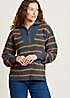 Brakeburn Knitted Stripe Quarter Zip Jumper | Kaleidoscope