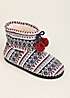 Brakeburn Nordic ’Bring Me Chocolate’ Slipper Boots | Kaleidoscope