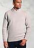Brook Taverner Rooth Silver Grey Chunky Lambswool Crew Neck Jumper ...