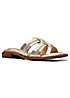 Clarks Ariany Mule Champagne Sandals | Kaleidoscope