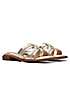 Clarks Ariany Mule Champagne Sandals | Kaleidoscope