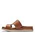 Clarks Arwell Walk Tan Leather Sandals | Kaleidoscope