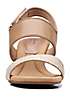 Clarks Collection Kyarra Faye Warm Beige Leather Wedge Sandals ...