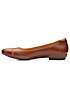 Clarks Collection Sara Bay Caramel Leather Shoes | Kaleidoscope