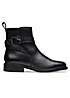 Clarks Renewal Style Black Leather Boots | Kaleidoscope