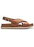 Clarks Tan Leather Arwell Sling Sandals | Kaleidoscope