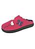 Coolers Ladies Fuchsia Heart ’Premier’ Felt Clog Slippers | Kaleidoscope