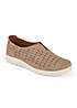 Cotton Traders Beige Laser Cut Slip-On Shoes | Kaleidoscope