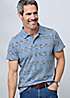 Cotton Traders Short Sleeve Textured Stripe Polo Shirt | Kaleidoscope
