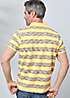 Cotton Traders Short Sleeve Textured Stripe Polo Shirt | Kaleidoscope
