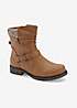 Cotton Traders Tan Knitted Collar Boots | Kaleidoscope