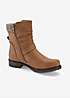 Cotton Traders Tan Knitted Collar Boots | Kaleidoscope