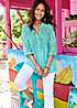 Cotton Traders Three-Quarter Sleeve Broderie Blouse | Kaleidoscope