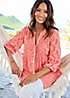 Cotton Traders Three-Quarter Sleeve Broderie Blouse | Kaleidoscope