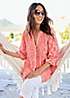 Cotton Traders Three-Quarter Sleeve Broderie Blouse | Kaleidoscope