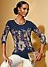 Creation L Floral Three-Quarter Sleeve Top | Kaleidoscope