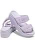 Crocs Purple Brooklyn Buckle Low Wedge Sandals | Kaleidoscope