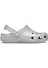 Crocs Silver Classic Glitter Clogs | Kaleidoscope