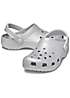 Crocs Silver Classic Glitter Clogs | Kaleidoscope