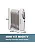 Daewoo 800W Mini Oil Filled Radiator - White | Kaleidoscope