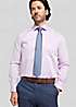 Double Two Lilac Non-iron Pure Cotton Twill Shirt | Kaleidoscope