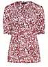 Evans Curve Floral Pintuck Blouse | Kaleidoscope