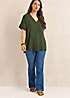 Evans Curve Front Pleat Blouse | Kaleidoscope