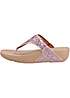 FitFlop Pink Lulu Glitter Toe-Post Sandals | Kaleidoscope